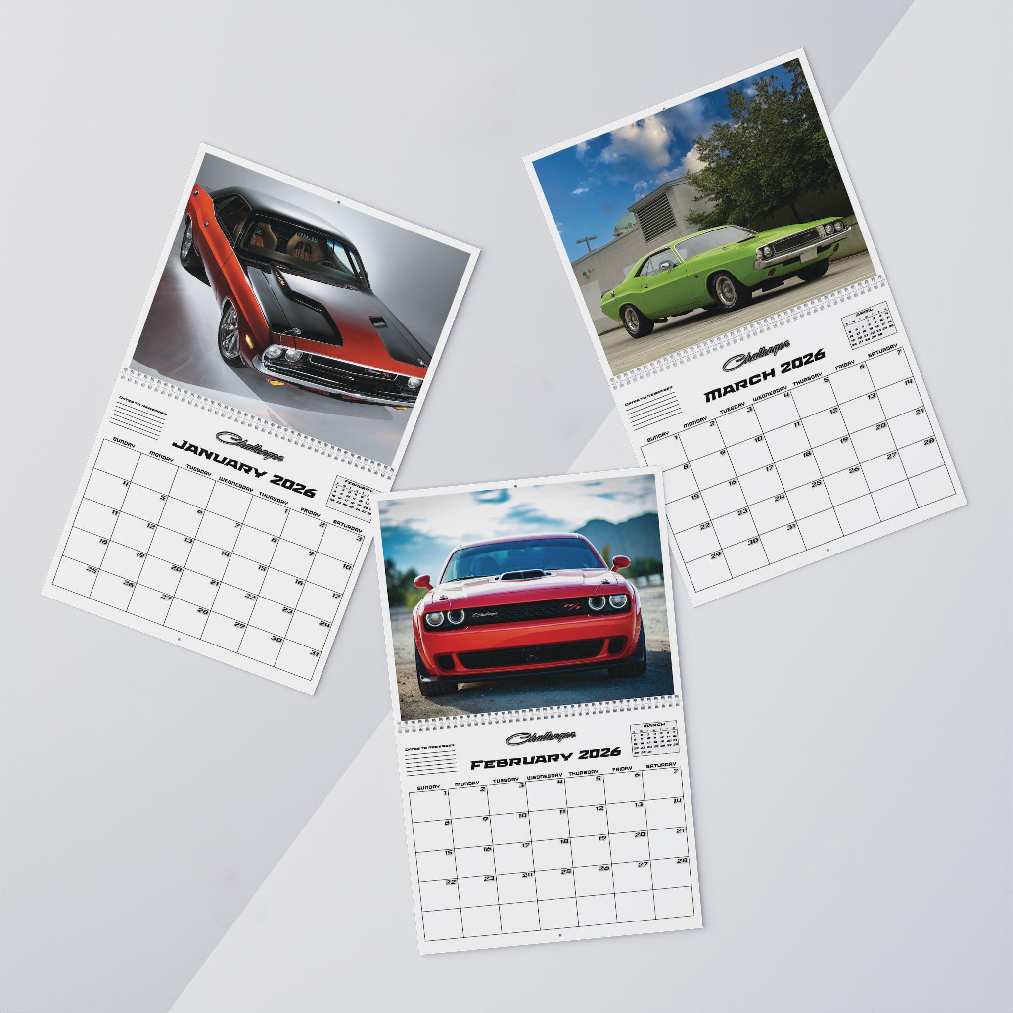 2026 Dodge Challenger Calendar: Muscle Car Decor, Auto Enthusiast Gift ...