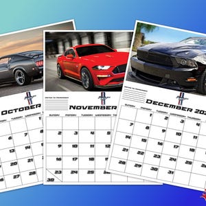 Printable 2025 Mustang Calendars (8.5" X 11") - Etsy