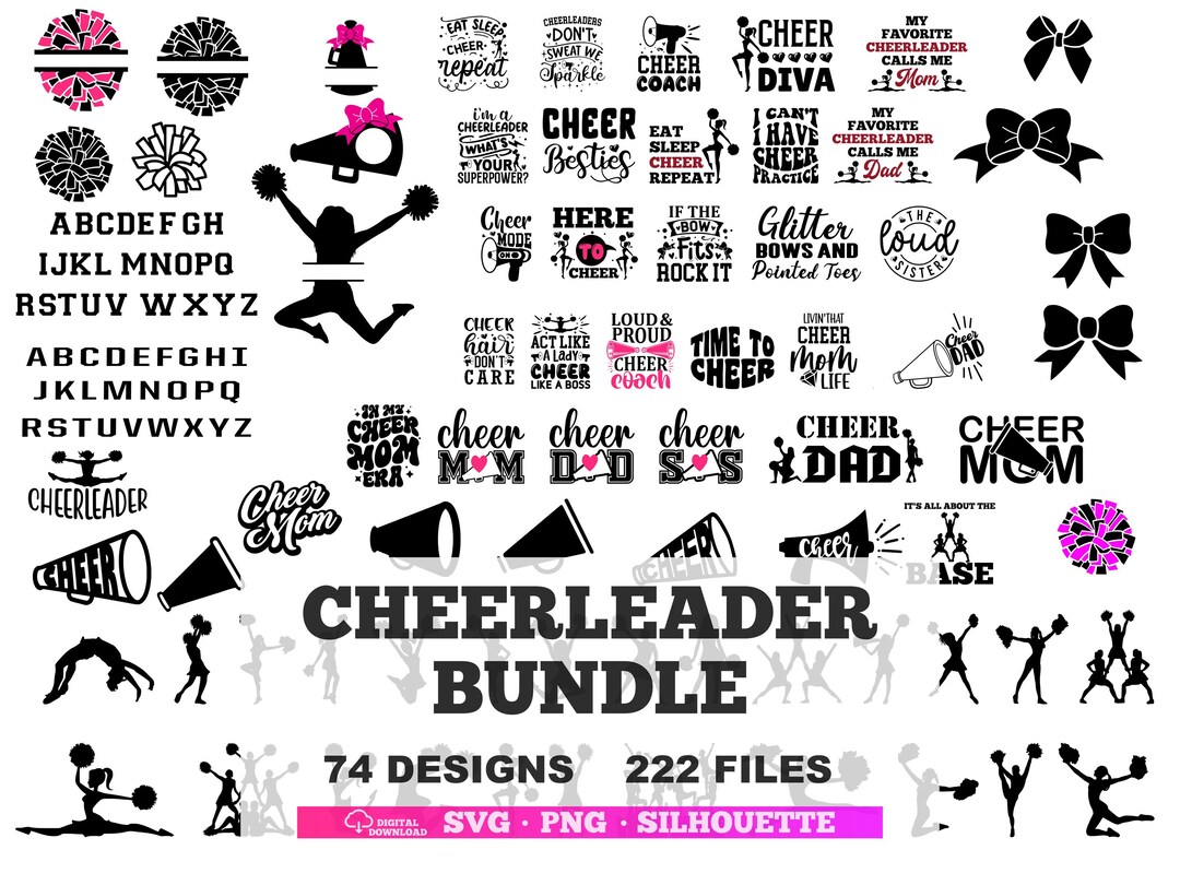 Cheerleader SVG, Cheerleading Svg Bundle, Cheer Svg, Cheerleader ...