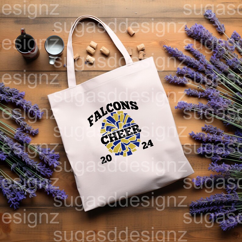 Cheer Falcons 2024 Svg, Cheerleader Svg, Team Name SVG, Pom Pom Svg ...