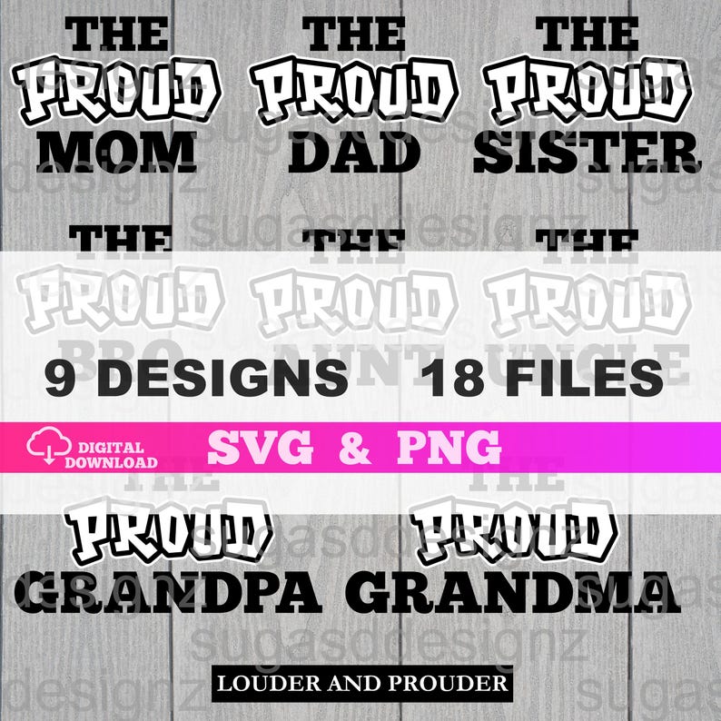 The Proud Mom SVG Bundle, the Proud Family PNG, Graduation Bundle ...