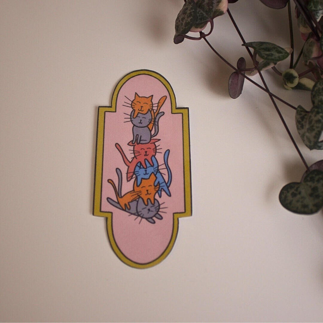 Cat Stack Sticker Cute Pile of Kittens - Etsy