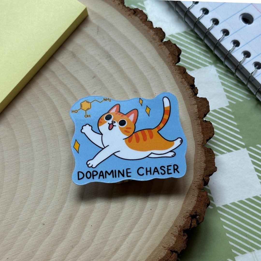 Dopamine Chaser Sticker | Mental Health, Neurodiversity, Happiness ...