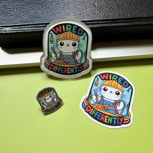 Wired Differently Sticker | Autism, Neurodivergent, Adhd, Autistic ...