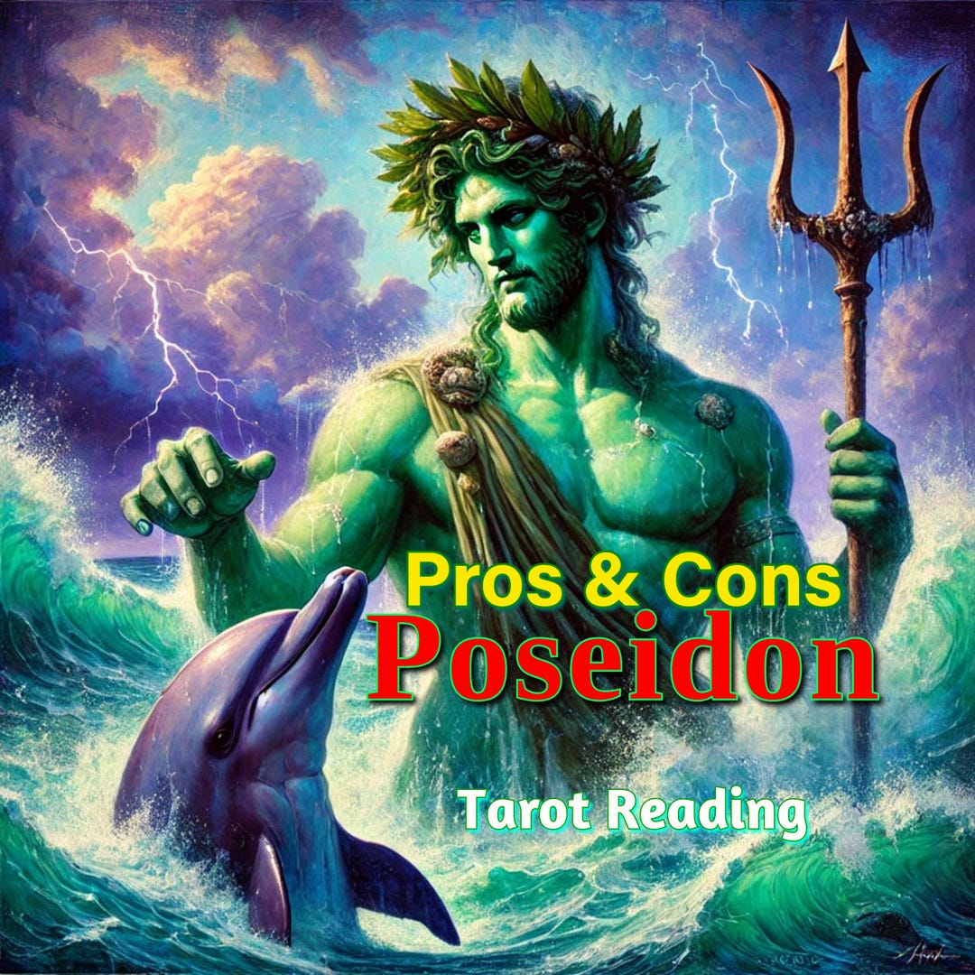Poseidon Greek God Tarot Reading King of the Sea and Ocean, Chaos ...