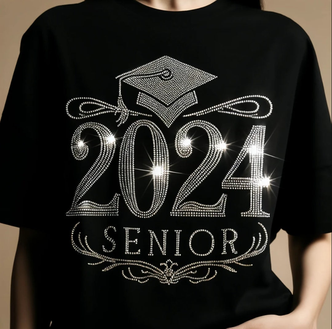 Rhinestone Graduation Senior Class of 2024 T-shirt, Rhinestone Designs ...