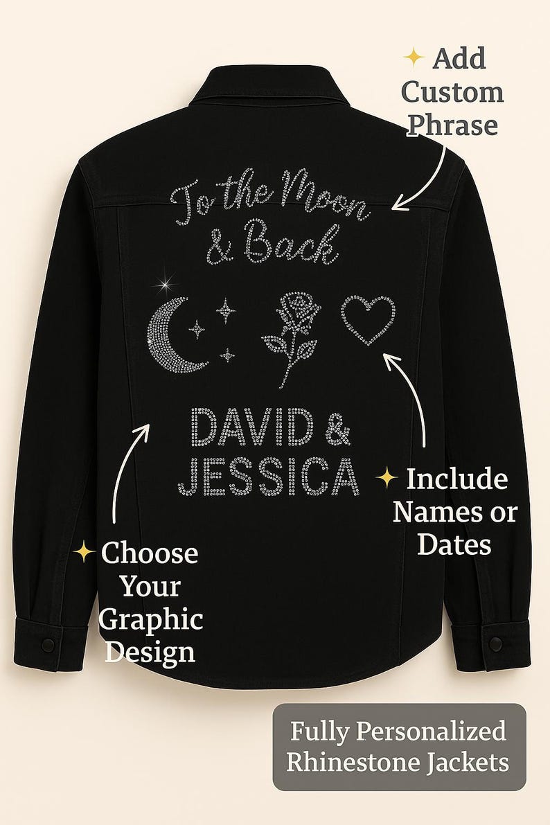 Custom Rhinestone T-shirt – Your Text, Logo, or Art – Personalized ...