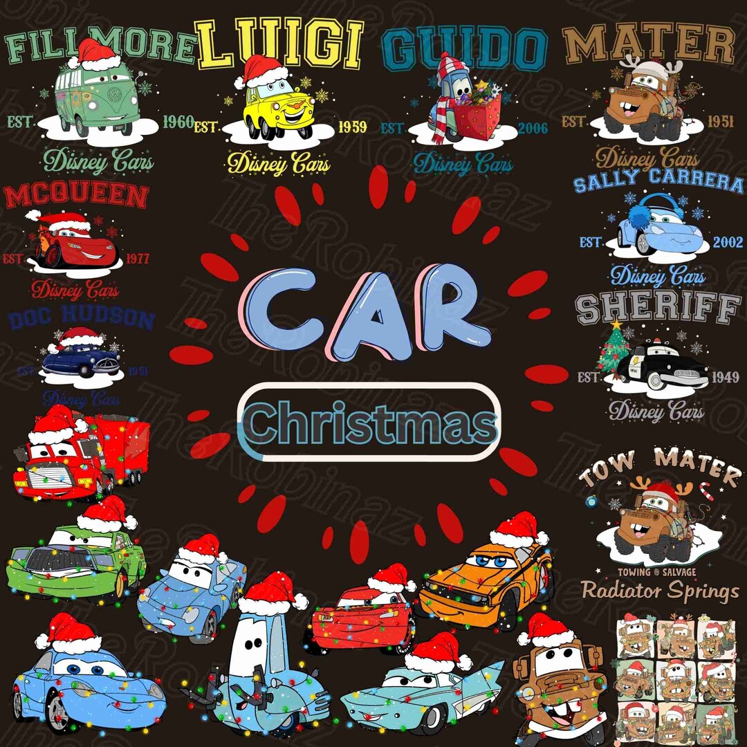 20 Design Bundle Christmas Cars PNG Cars Png Bundle - Etsy