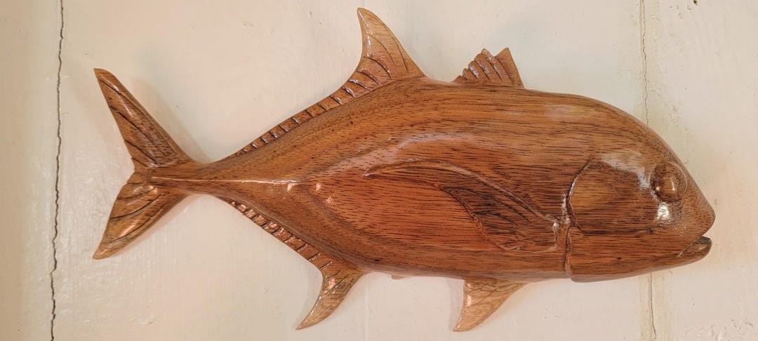 Hand Carved Koa Wood Tropical Fish Wall Art/rare Hawaiian Hard Wood ...