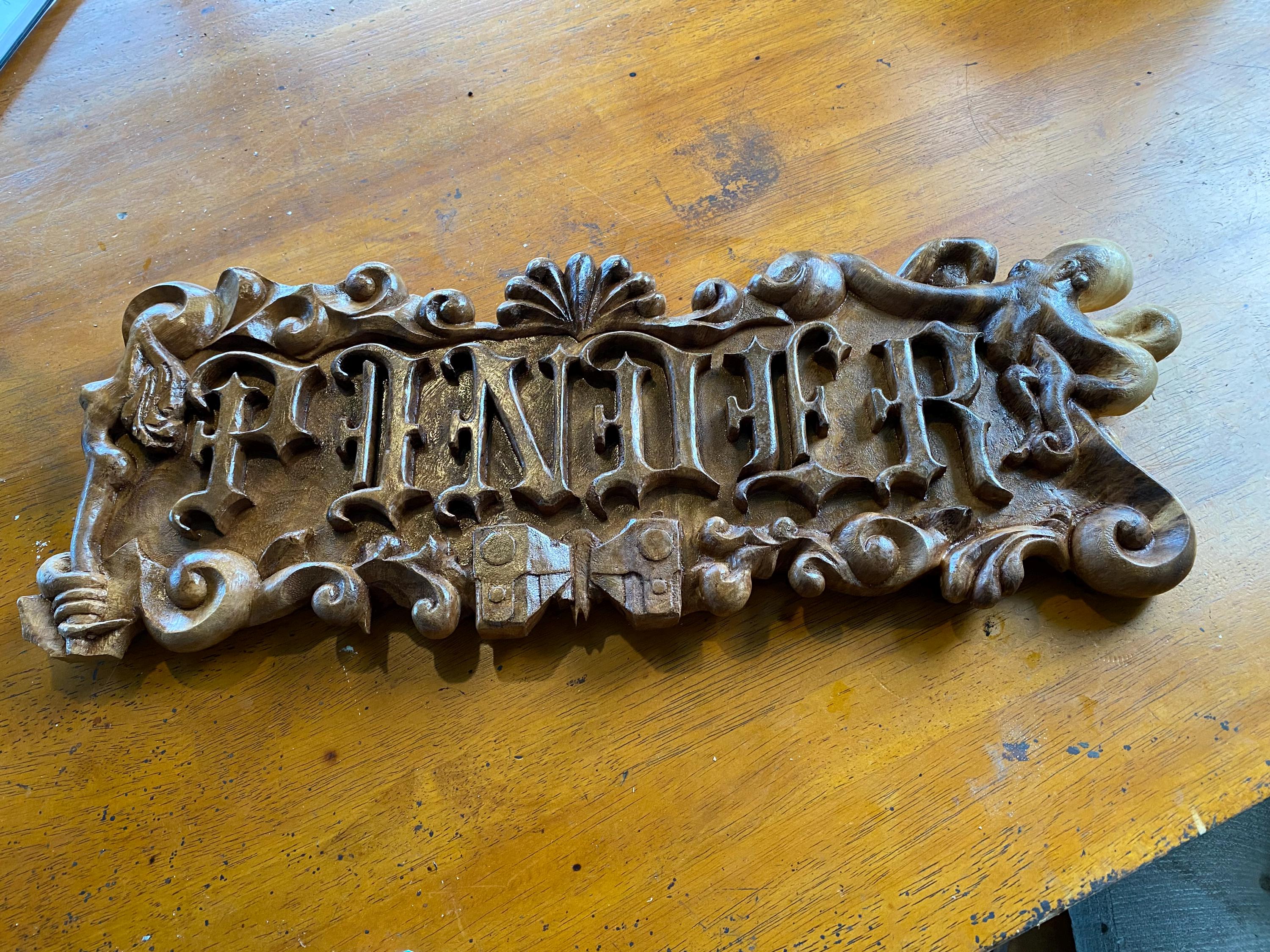 Customizable HAND CARVED Koa Wood, Last Name Door Sign, Hang Over Your ...