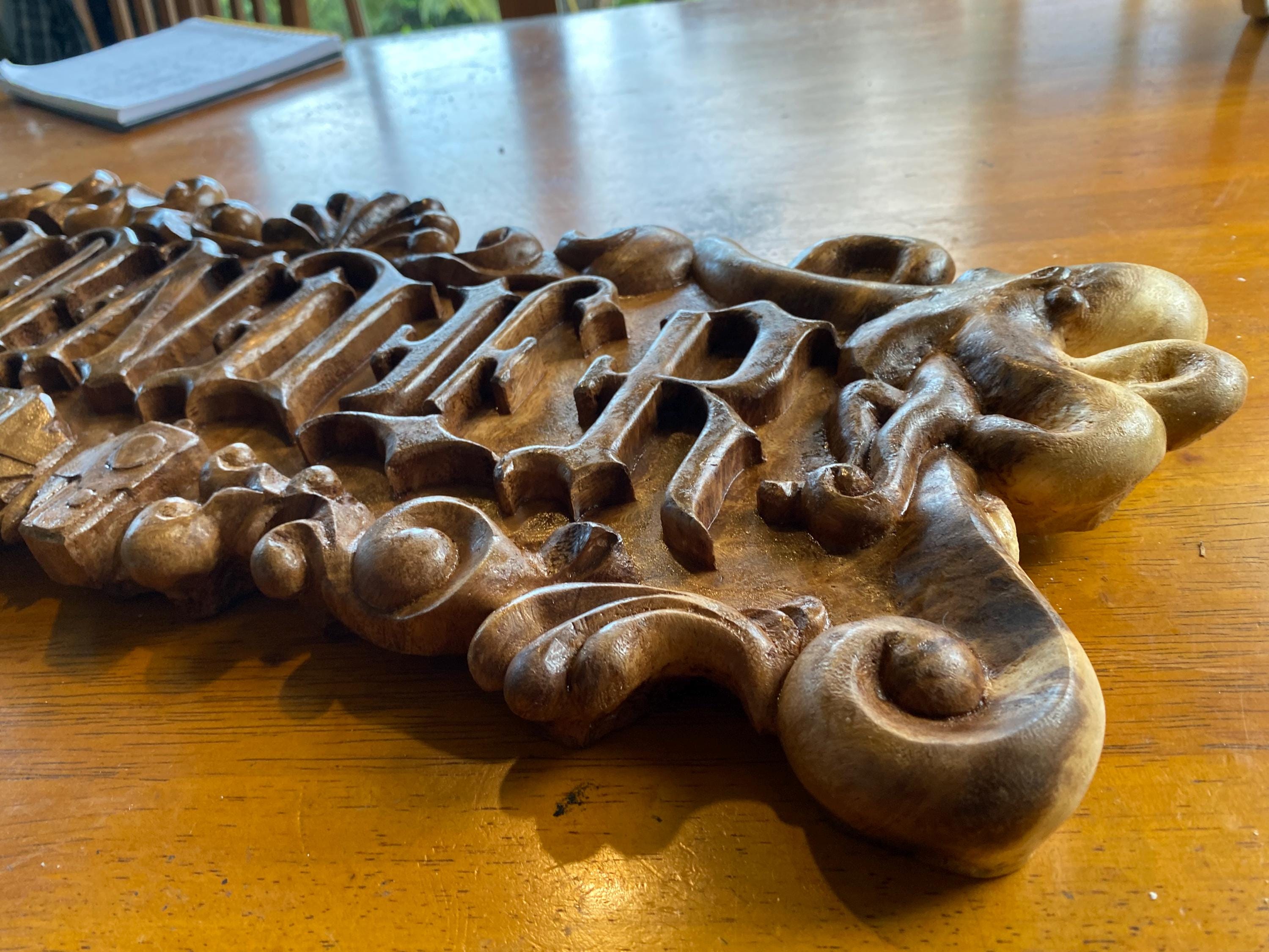 Customizable HAND CARVED Koa Wood, Last Name Door Sign, Hang Over Your ...