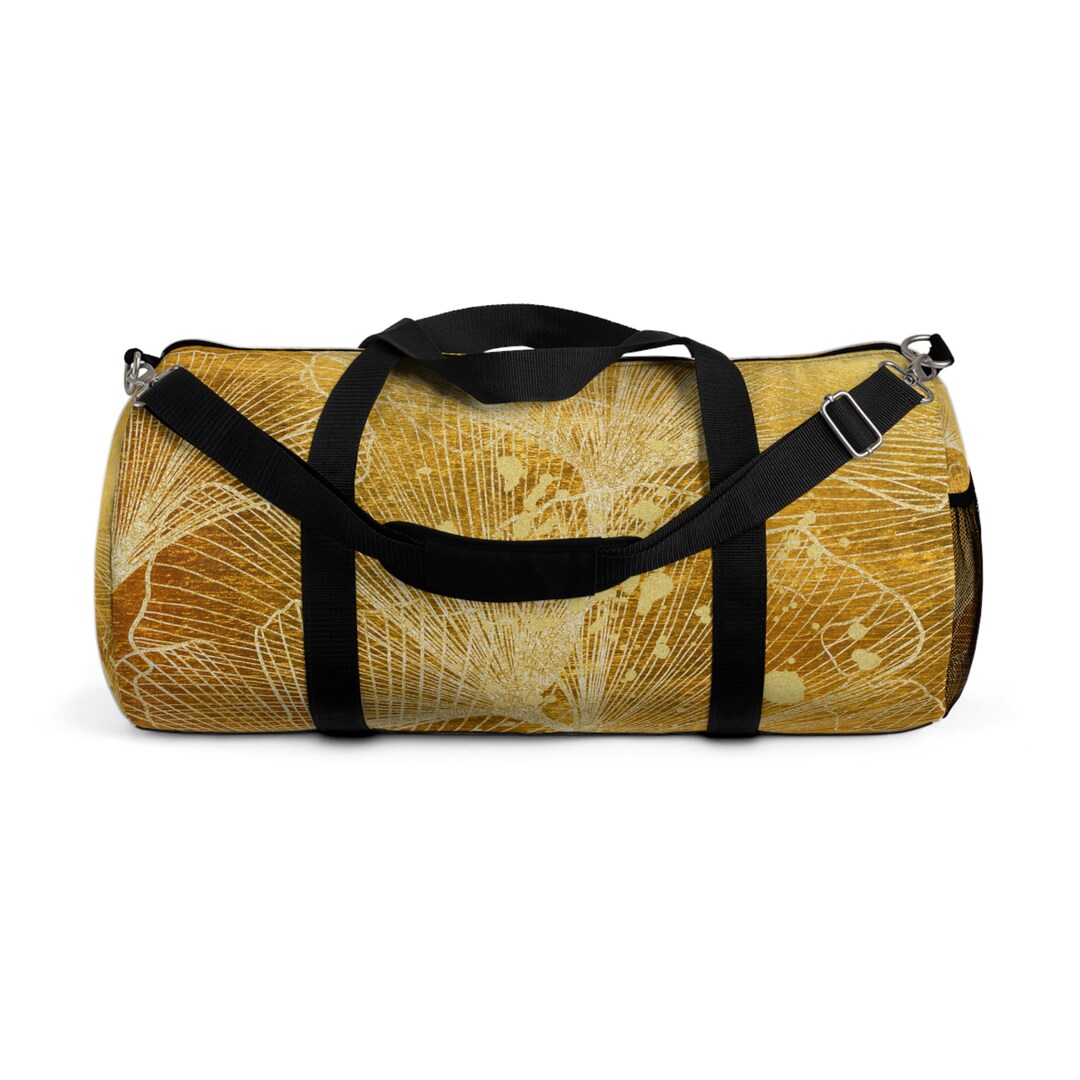 Gold Leaf Design Duffel Bag, Custom Luxury Print, Express Yourself ...