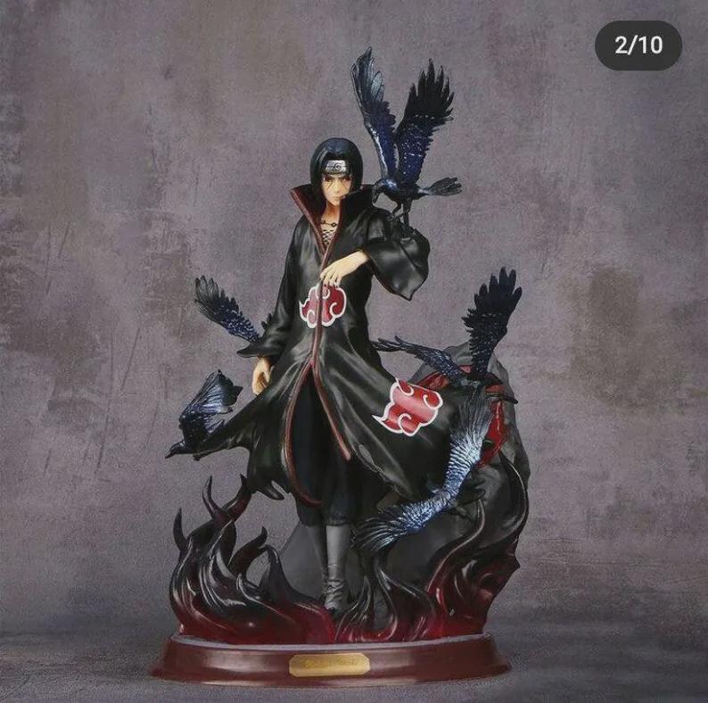 Itachi Uchiha STL File | Naruto 3D Print Model With Crows & Flame Base ...