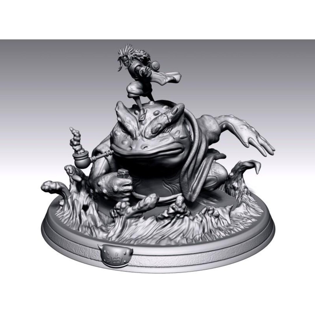 Jiraiya Gamabunta STL | Naruto 3D Print Model | Legendary Sannin & Toad ...
