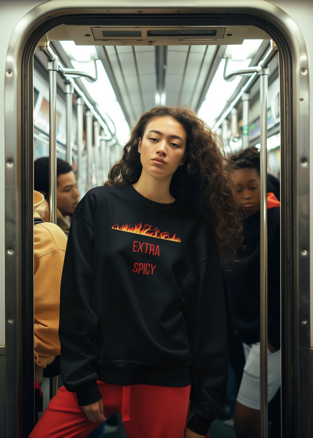 Extra Spicy Taco Lover's Crewneck Sweatshirt, Vintage Sweatshirt - Etsy