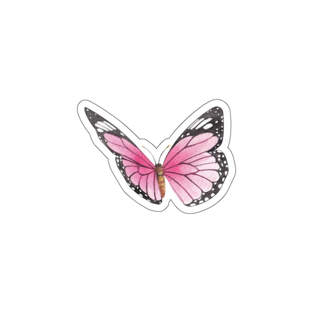 Pretty Pink Butterfly Die-cut Sticker - Etsy