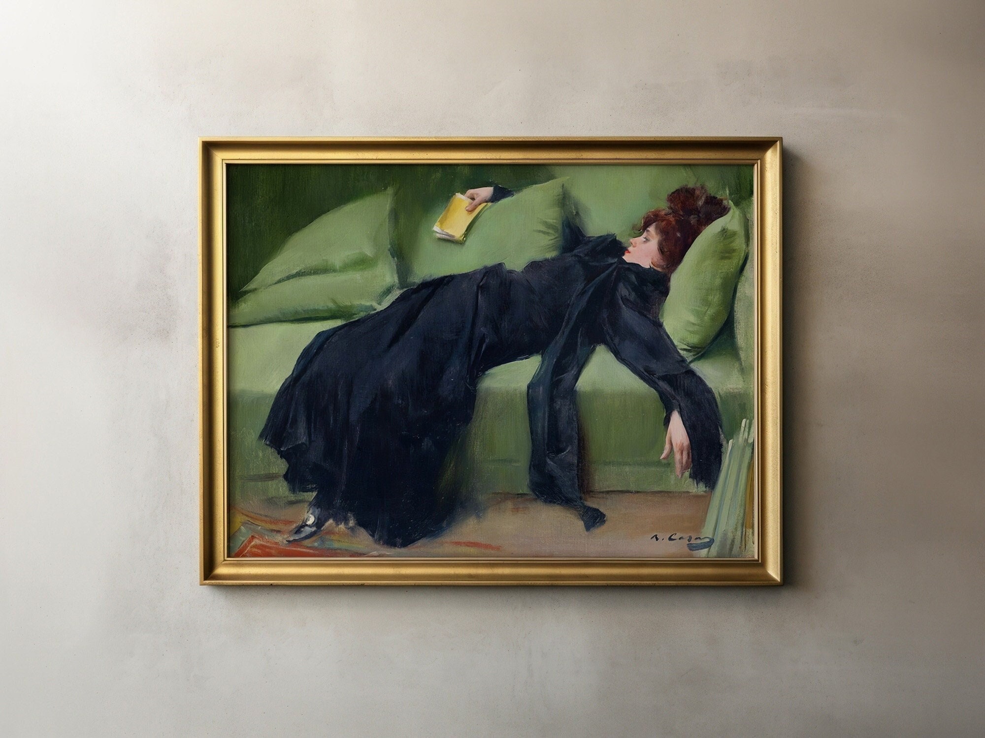 Decadent Woman, Printable Wall Art, Vintage Wall Art, Vintage Painting ...