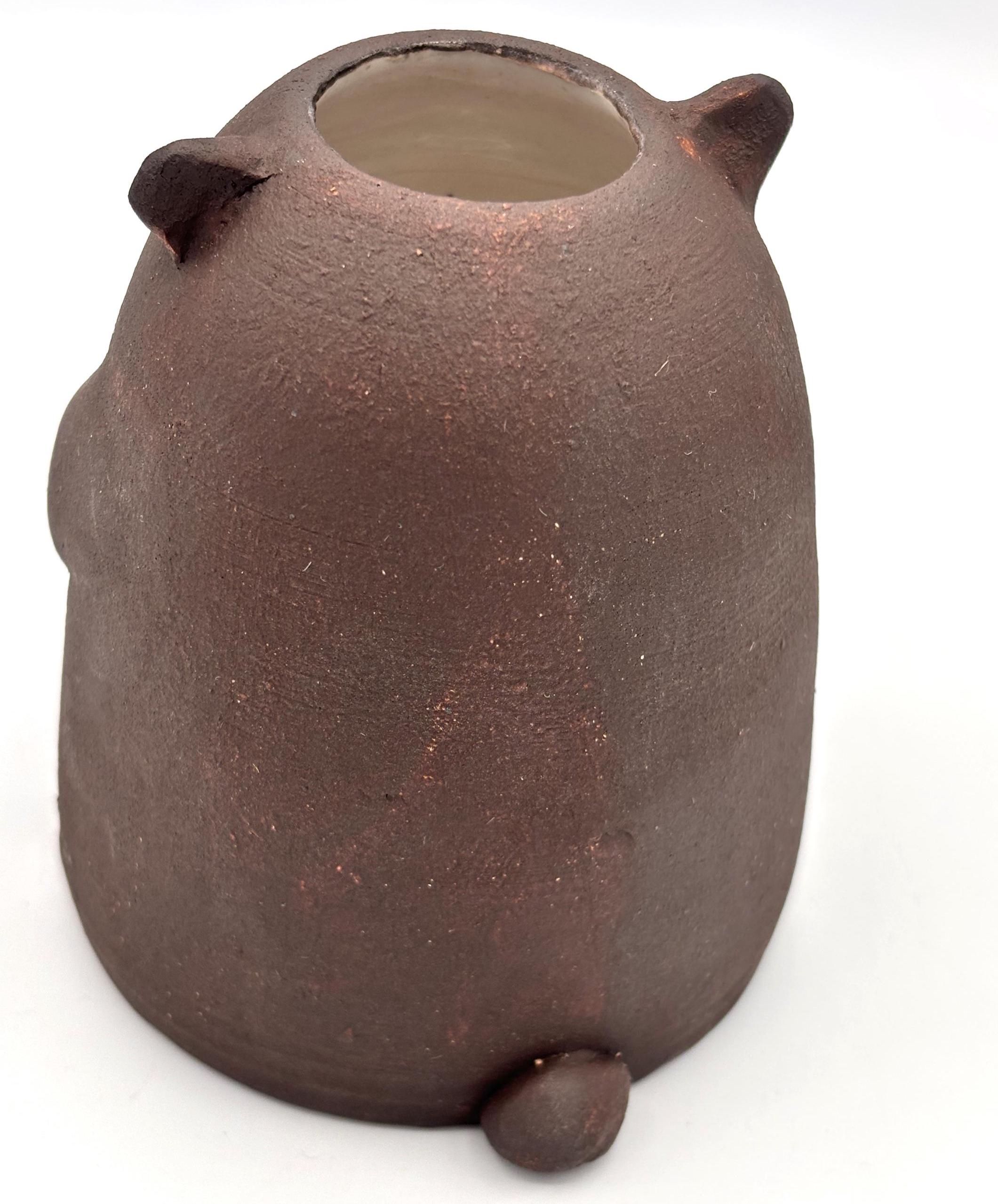 MISFIT Bear Bud Vase Rustic Ceramic Bear Vase, Woodland Home Décor ...