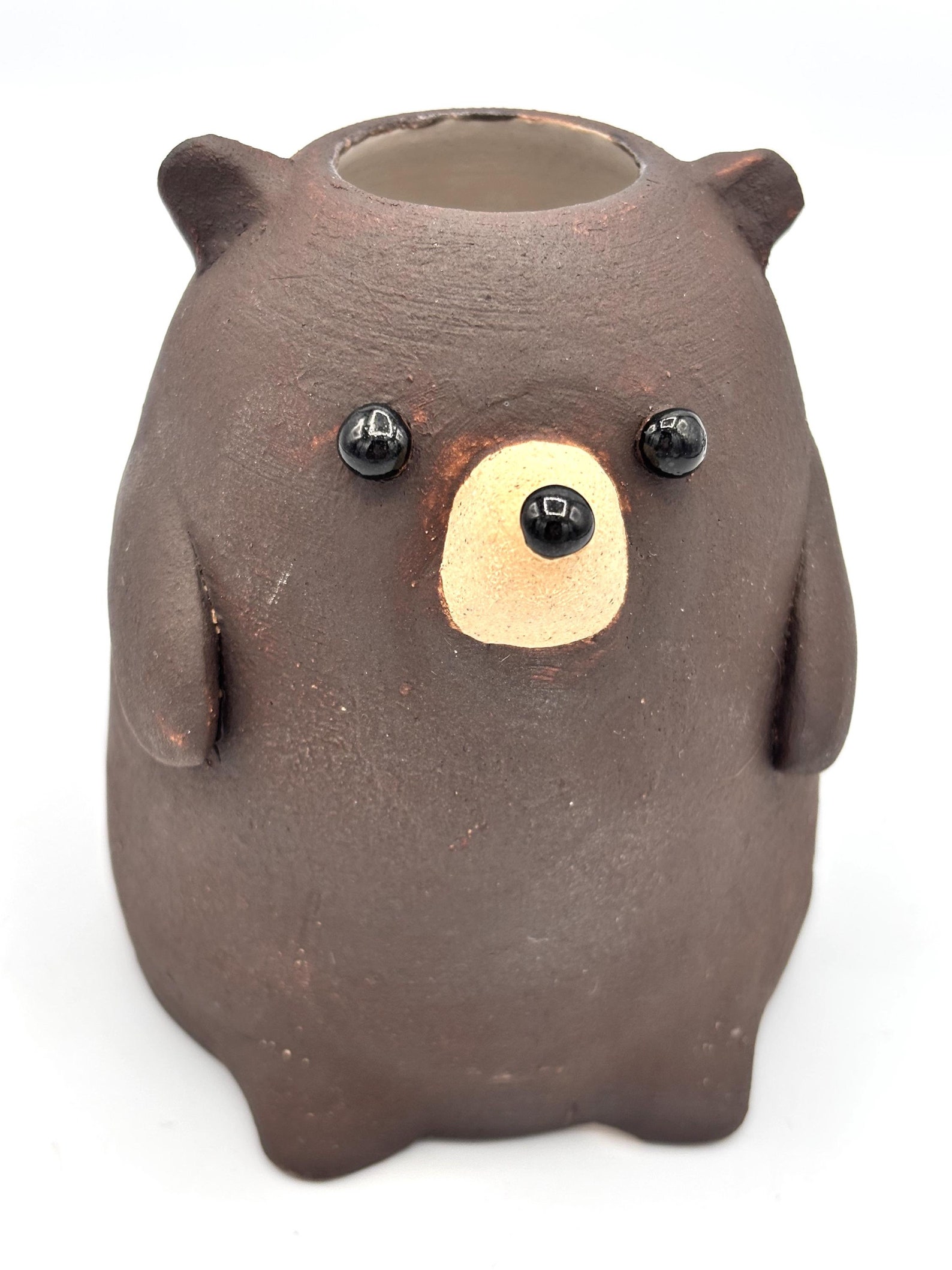 MISFIT Bear Bud Vase Rustic Ceramic Bear Vase, Woodland Home Décor ...