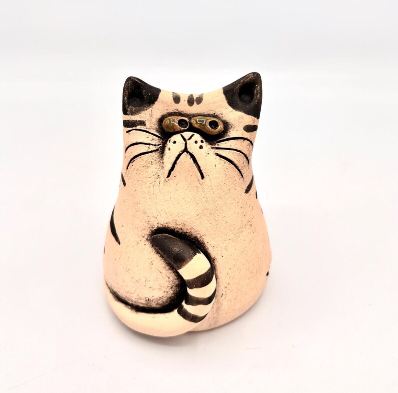 Striped Cat Figurine, Cat Lover Gift, Tabby Cat Figurine, Cat Home ...
