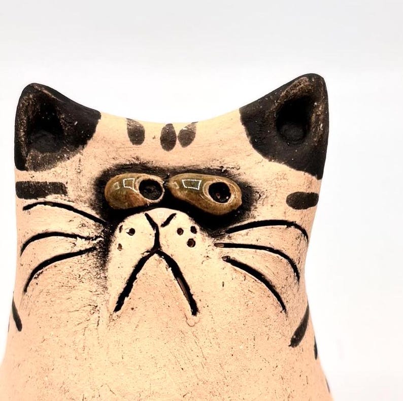 Striped Cat Figurine, Cat Lover Gift, Tabby Cat Figurine, Cat Home ...