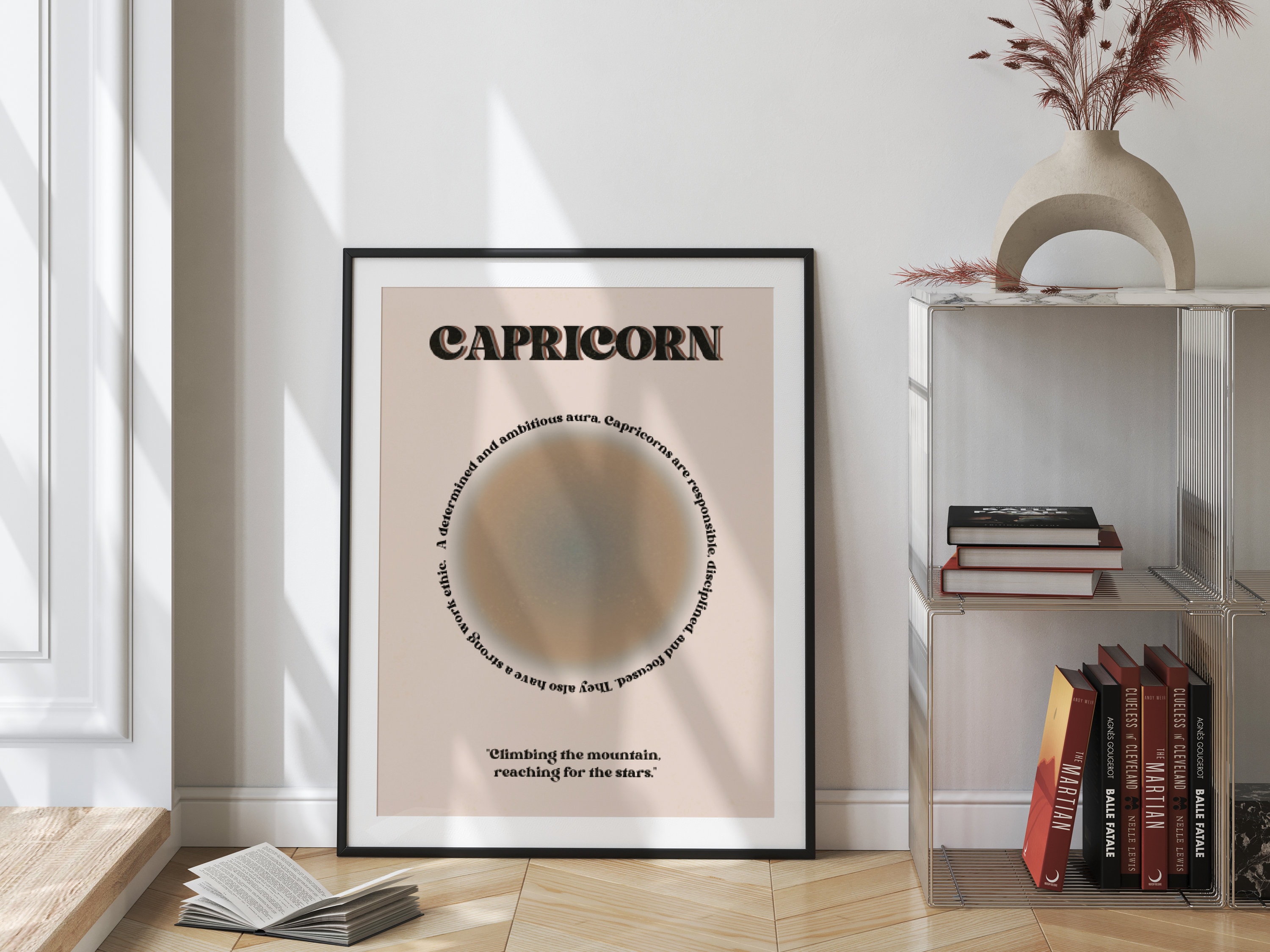 Capricorn Aura Poster - Zodiac Aura Poster | Retro Style Art Prints - Etsy
