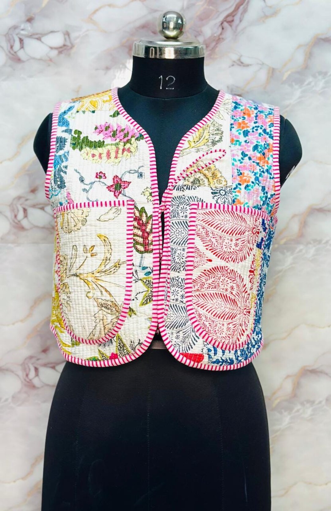 Patchwork Jacket Women Quilted Jacket for Women Colorful Printed ...