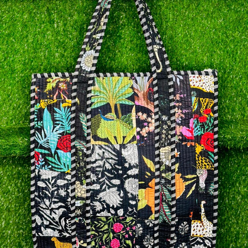Zipper Tote Bag - Etsy