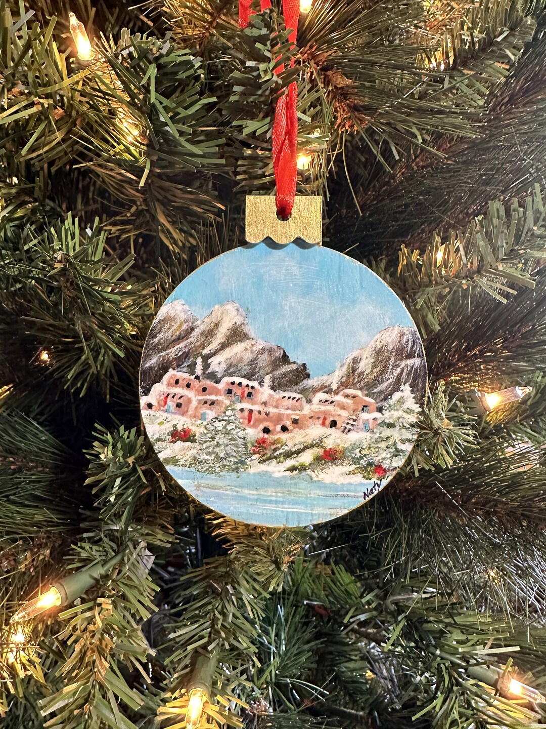 Hand Painted Original New Mexico Southwest Christmas Tree Ornaments - Etsy