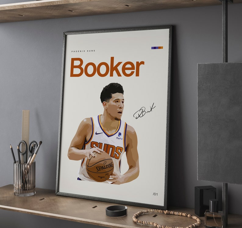 Devin Booker Poster, Phoenix Suns Poster, NBA Poster, Sports Poster ...