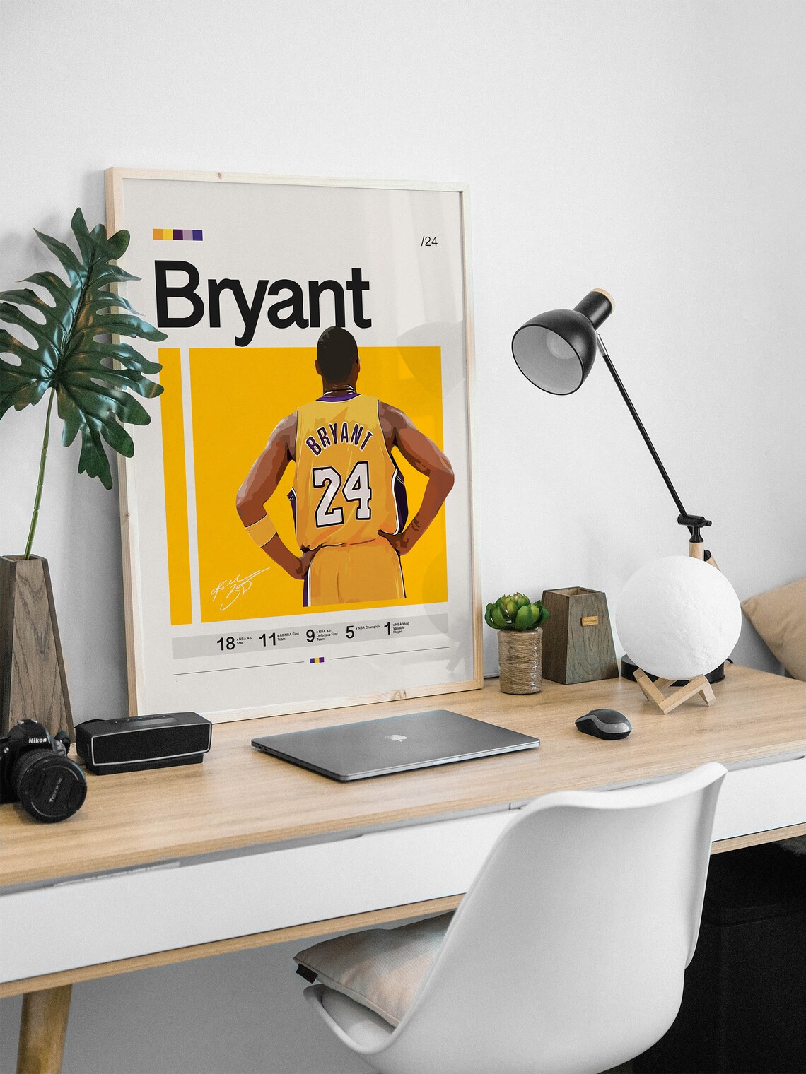 Kobe Bryant Poster, LA Lakers, NBA Poster Art Print, Basketball ...