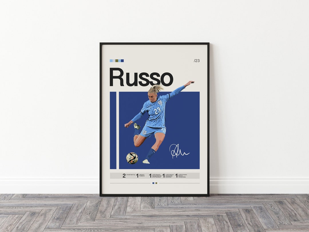 Alessia Russo Poster, Lionesses, England Football Art Print, Women's ...