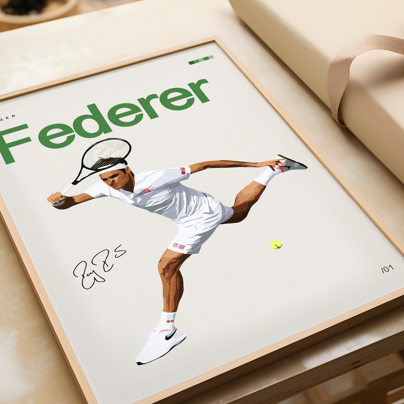 Roger Federer Poster, Tennis Poster Art Print, Tennis Fan, Tennis Print ...