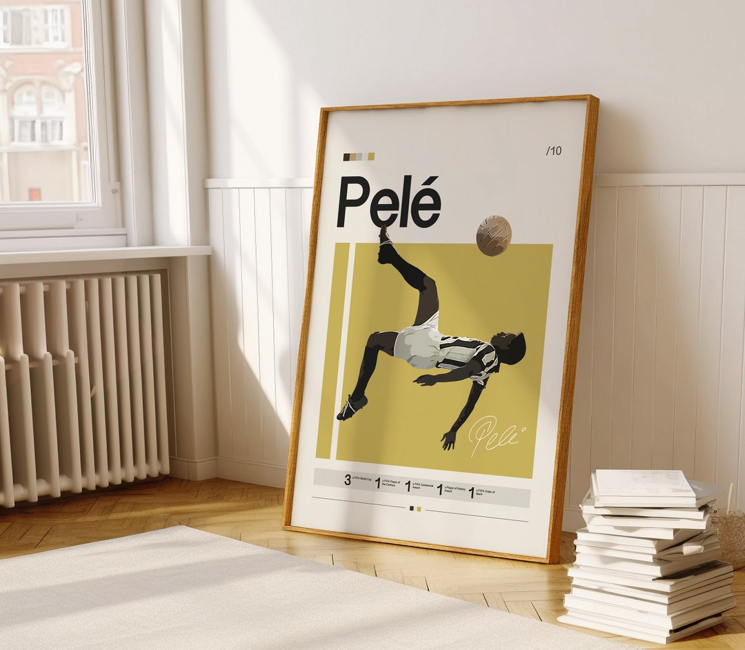DIGITAL DOWNLOAD Pele Poster, Brazil Football Art Print, Football ...