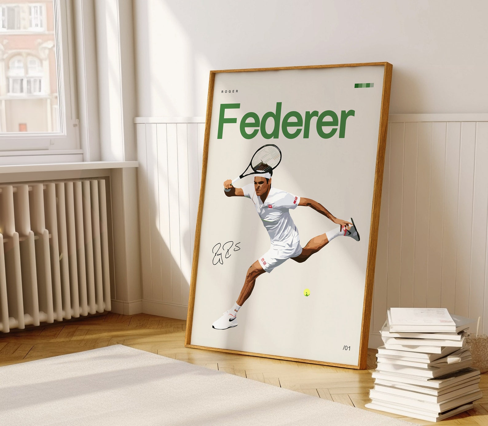 Roger Federer Poster, Tennis Poster Art Print, Tennis Fan, Tennis Print ...