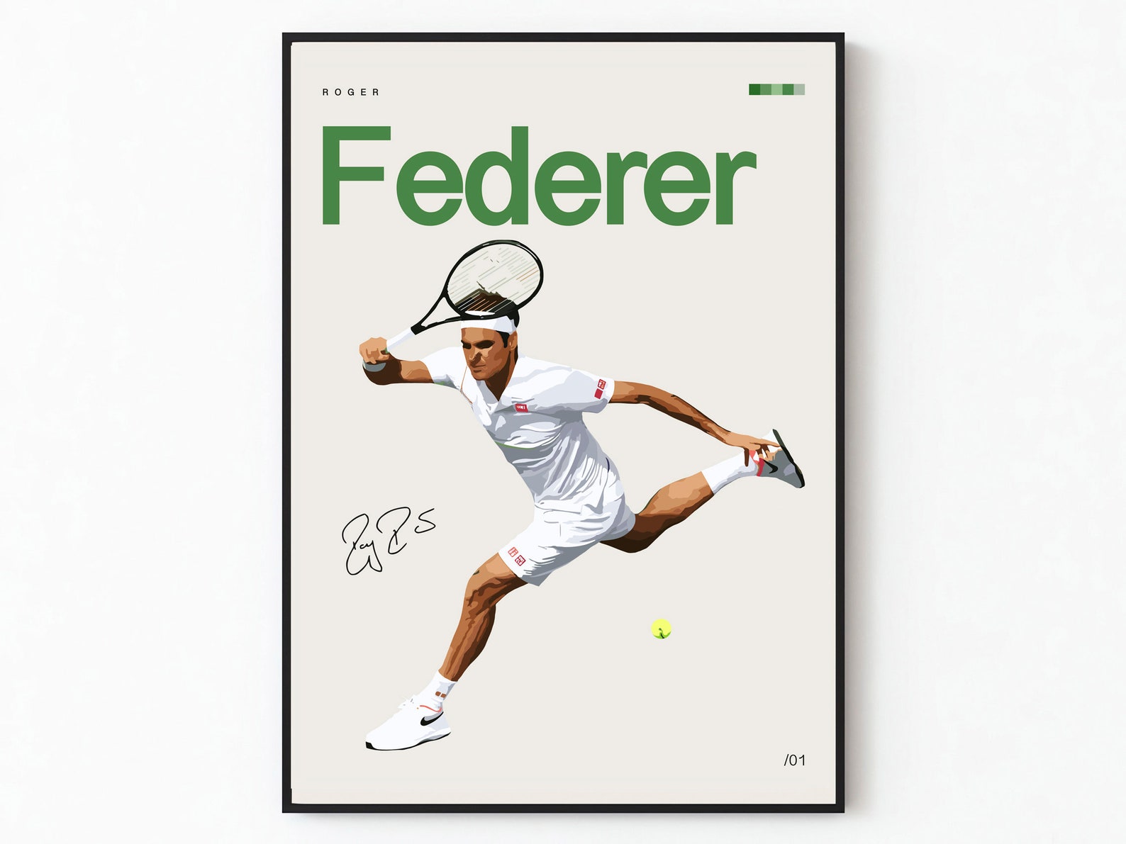 Roger Federer Poster, Tennis Poster Art Print, Tennis Fan, Tennis Print ...