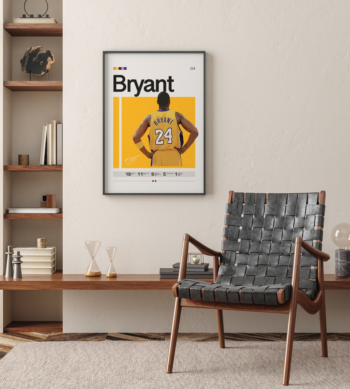 Kobe Bryant Poster, LA Lakers, NBA Poster Art Print, Basketball ...