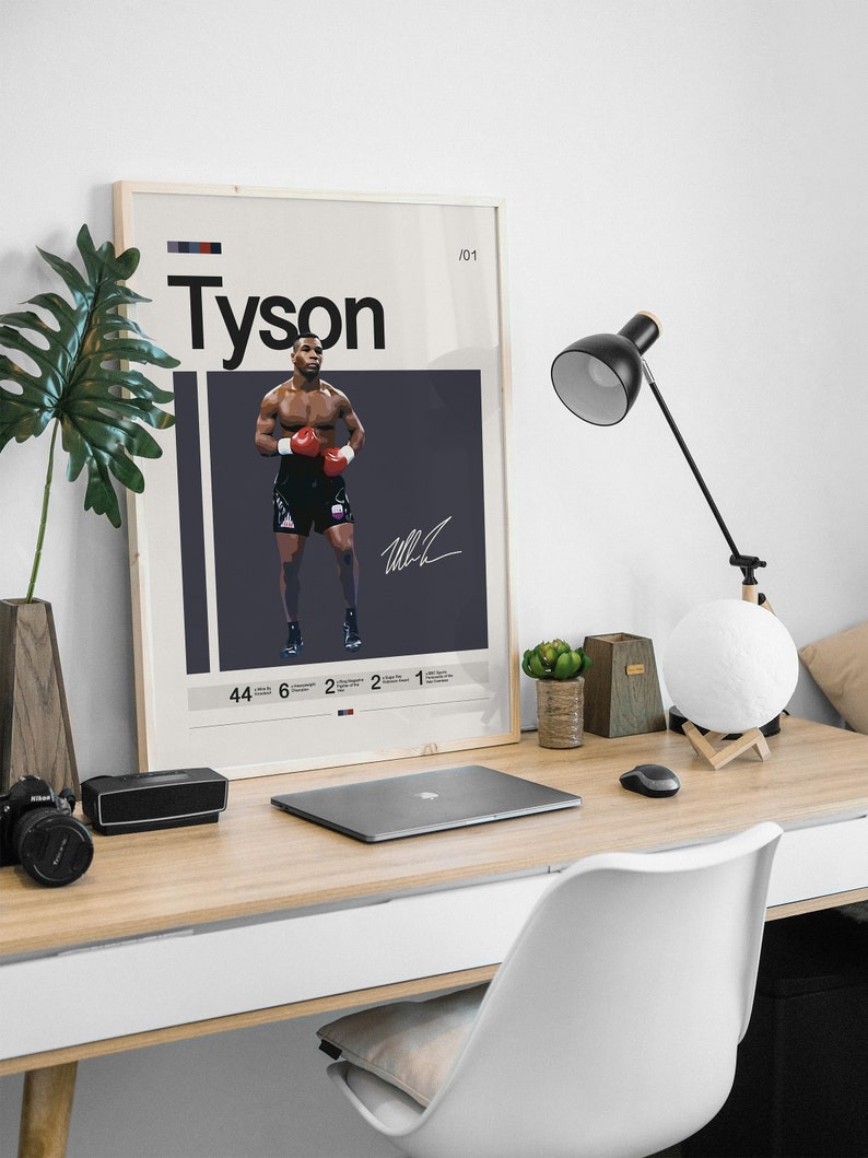 Mike Tyson Poster, Mike Tyson Art Print, Bodybuilding Poster, Vintage ...