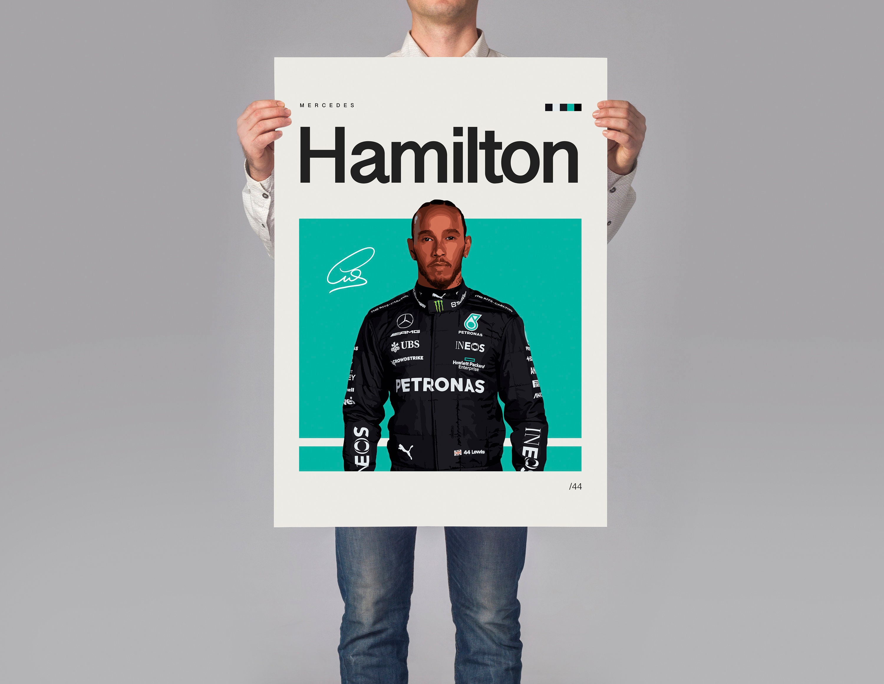 Lewis Hamilton Poster, Formula One Poster, F1 Racing Poster ...