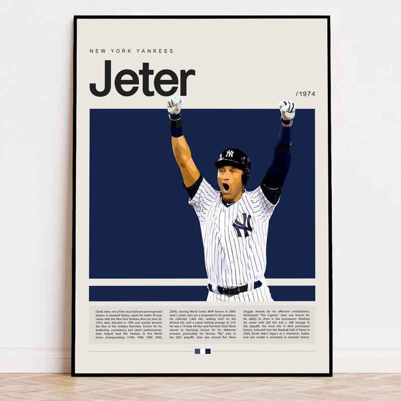 Derek Jeter Poster - Etsy
