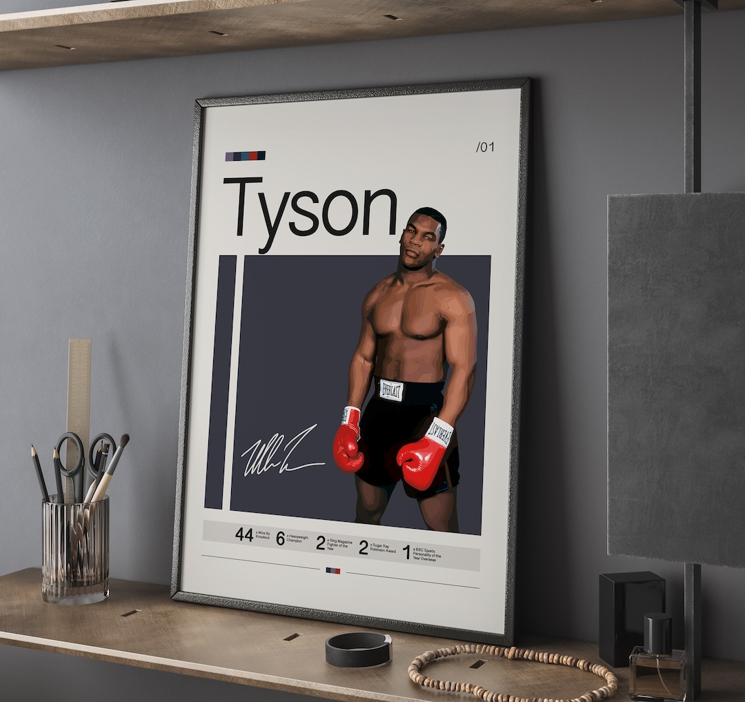 Mike Tyson Poster, Mike Tyson Art Print, Boxing Poster, Vintage Sports ...