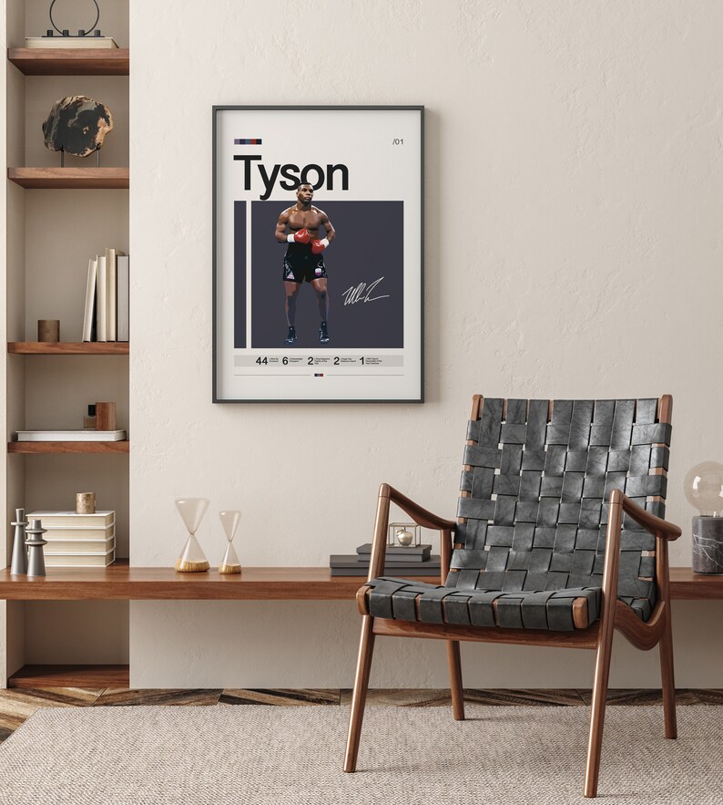 Mike Tyson Poster, Mike Tyson Art Print, Bodybuilding Poster, Vintage ...