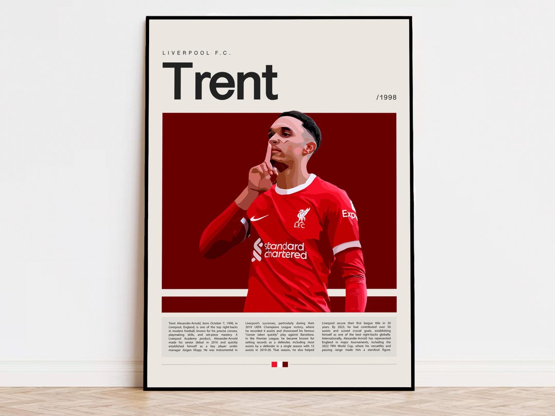 Trent Alexander-arnold Poster, Liverpool, Soccer Gifts, Sports Poster ...