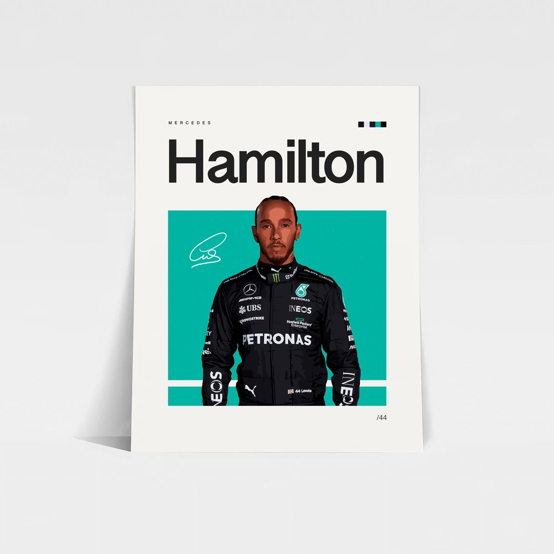 Lewis Hamilton Poster, Formula One Poster, F1 Racing Poster ...