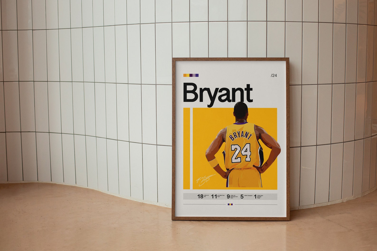 Kobe Bryant Poster, LA Lakers, NBA Poster Art Print, Basketball ...