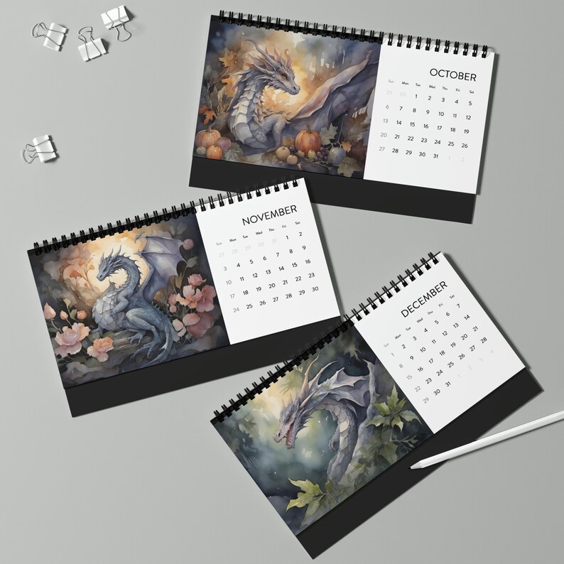 Year of the Dragon 2024 Calendar, Chinese New Year ,office Decor ...