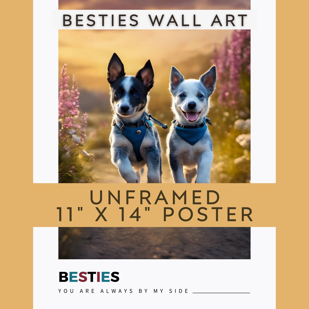 Besties Poster Best Friends Gift Travel Buddies Home Decor Wall Art ...