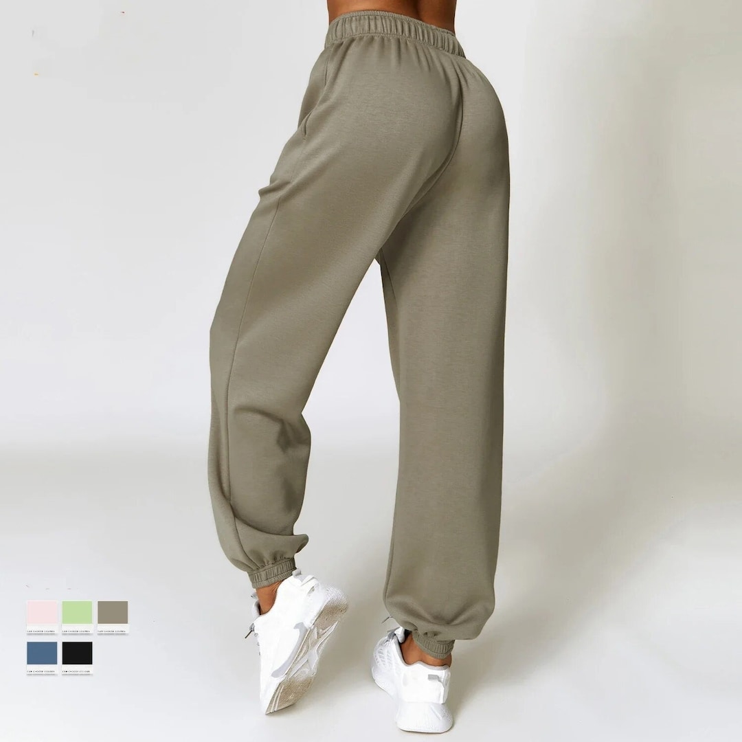 Women's High-waisted Fashion Jogger Pants With Drawstring and Elastic ...
