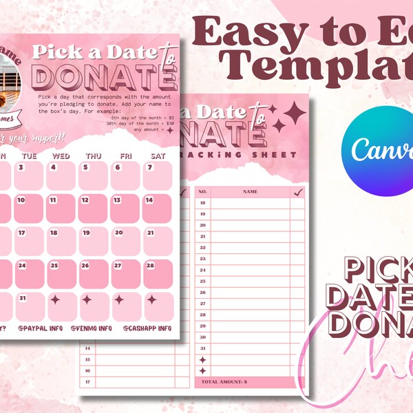 Cheer Fundraising Calendar - Etsy