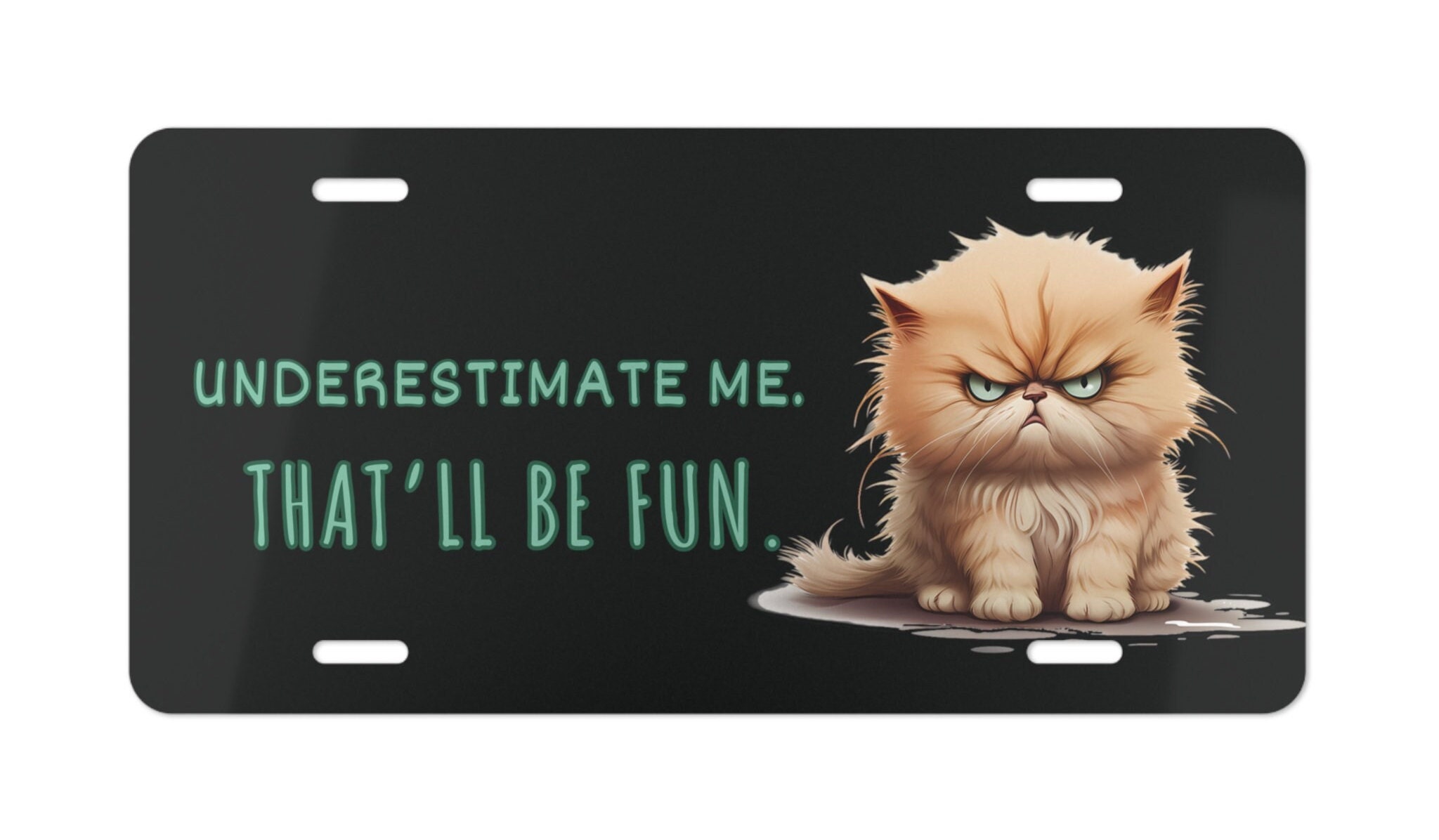 Angry Cat Vanity Plate, Kitten Vanity Plate, Angry Kitten Vanity Plate ...